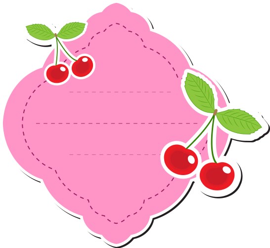 Cute sticker label frame for text kids tag Vector Image