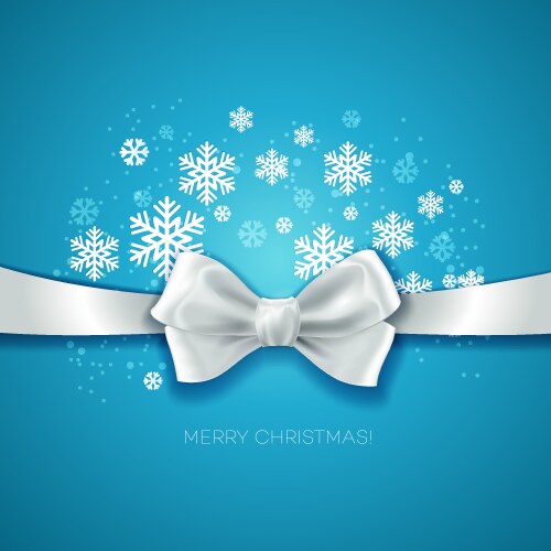 Holiday gift cards with blue ribbon Royalty Free Vector