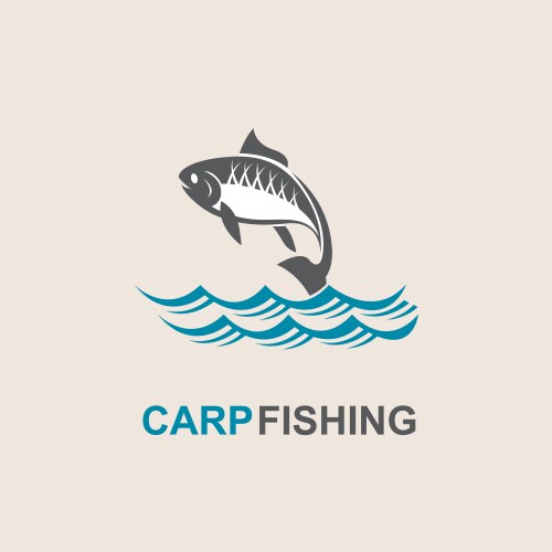 Logo seafood restaurant fish tail Royalty Free Vector Image