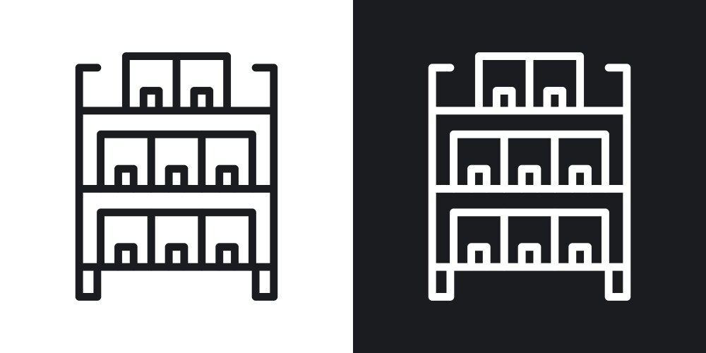 Inventory Shelf Icon Set – Royalty-Free Vector | VectorStock