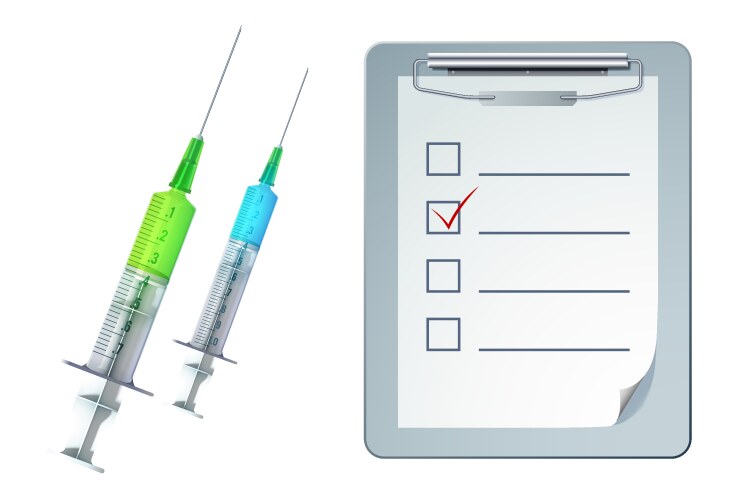 Realistic 3d check list on clip board clipboard Vector Image