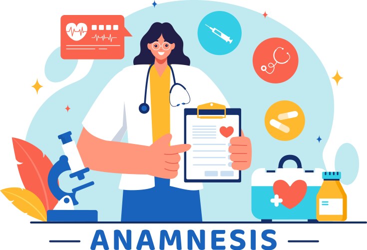 Anamnesis system for information about Royalty Free Vector