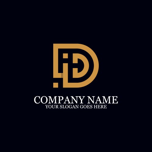 Letter df monogram logo inspiration great Vector Image