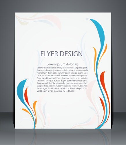 Front and back dynamic wave flyer template design Vector Image