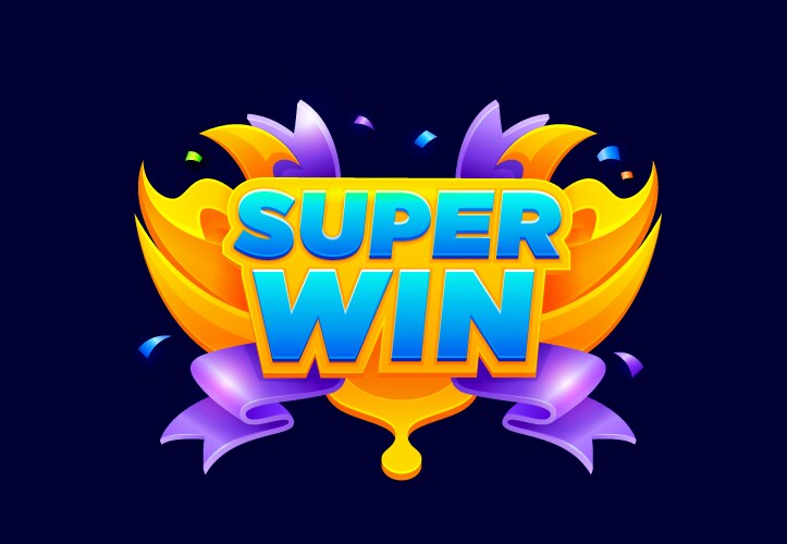Congratulations game screen golden congrats sign Vector Image