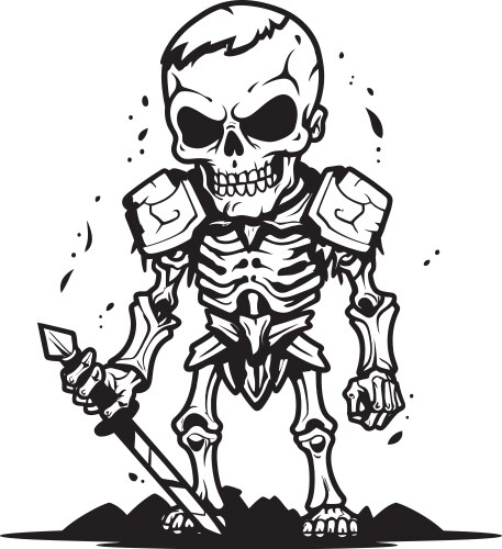 Phantom protector zombie knight soldier black Vector Image