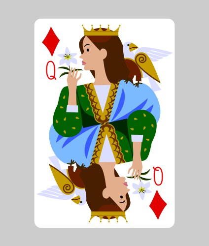 Queen Playing Card Vector Images (over 9,600)