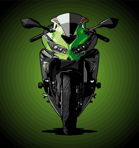 A sports bike front view Royalty Free Vector Image