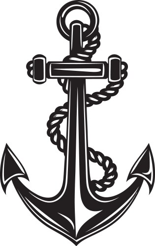 Anchored adventure logo anchor and rope design Vector Image
