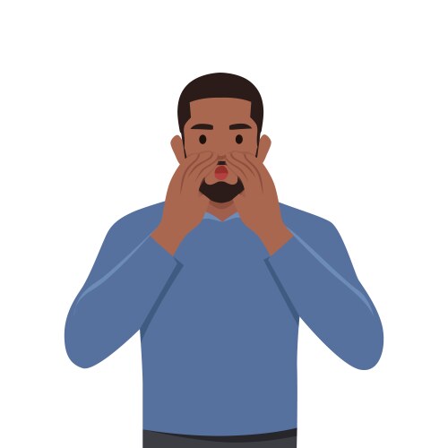 Black Man Screaming Vector Images (over 2,500)