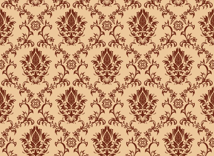Hand drawn damask pattern Royalty Free Vector Image