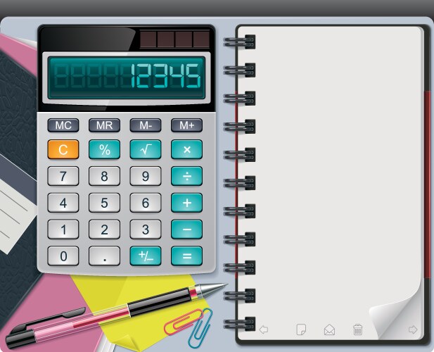 Retro calculator Royalty Free Vector Image - VectorStock