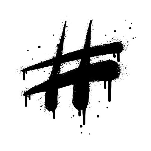 Black Hashtag Vector Images (over 4,800)