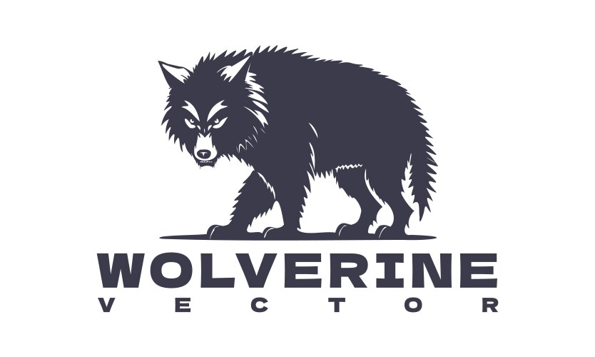 Wolverine Animal Logo Vector Images (52)