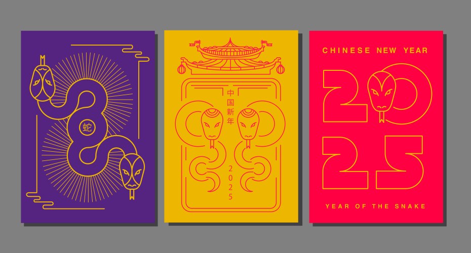 Lunar new year chinese 2025 Royalty Free Vector Image