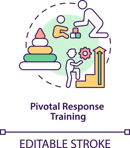 Discrete trial training concept icon Royalty Free Vector