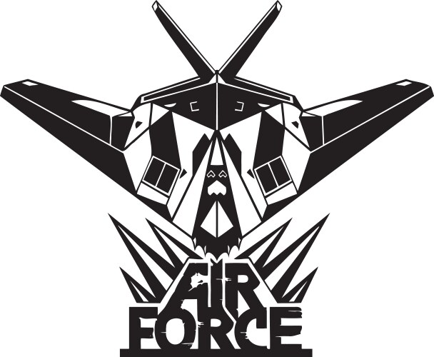 Us air force - military design Royalty Free Vector Image