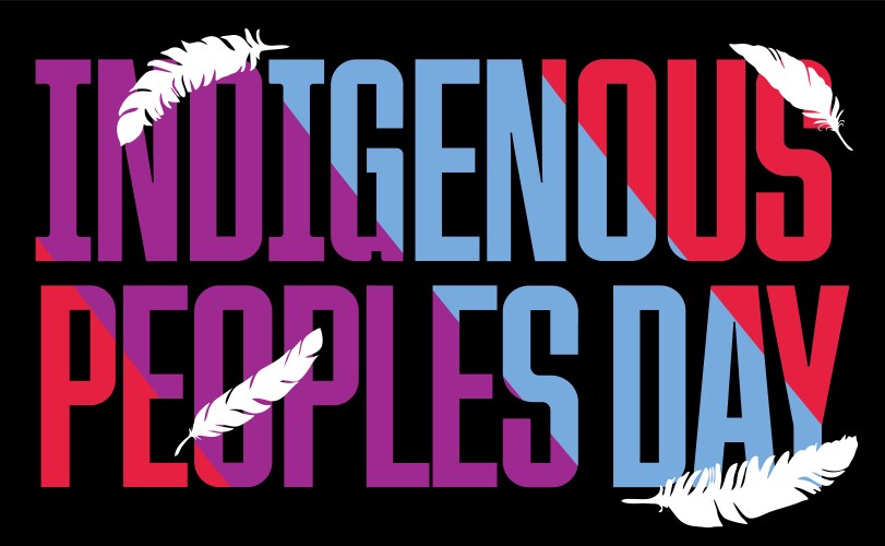 Happy indigenous peoples day Royalty Free Vector Image