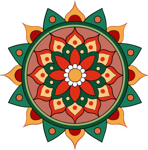 Mandala Rangoli Vector Images (over 1,900)