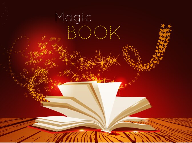 Magic book Royalty Free Vector Image - VectorStock