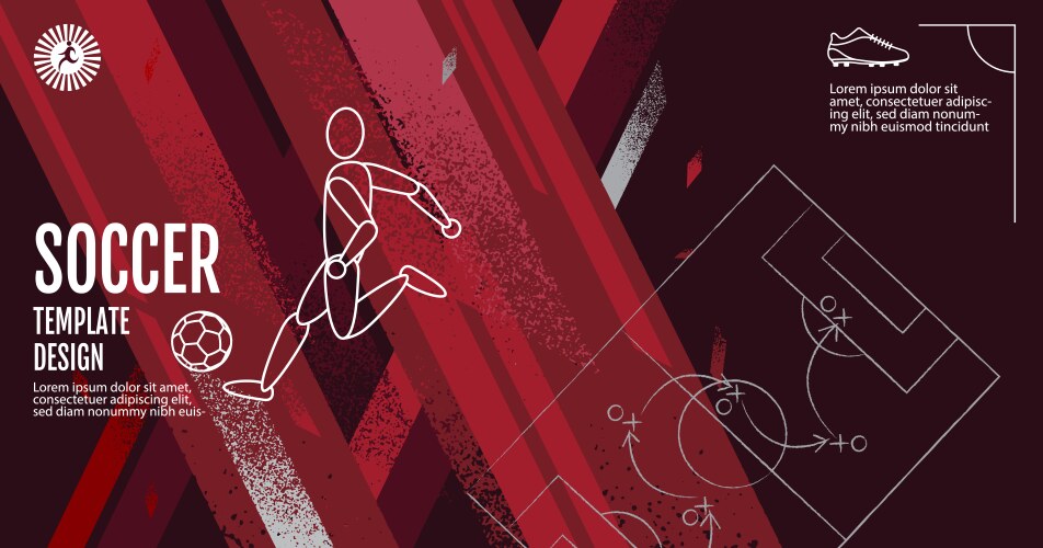 Football tactic scheme soccer game strategy Vector Image