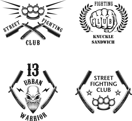 Street fighting emblem Royalty Free Vector Image