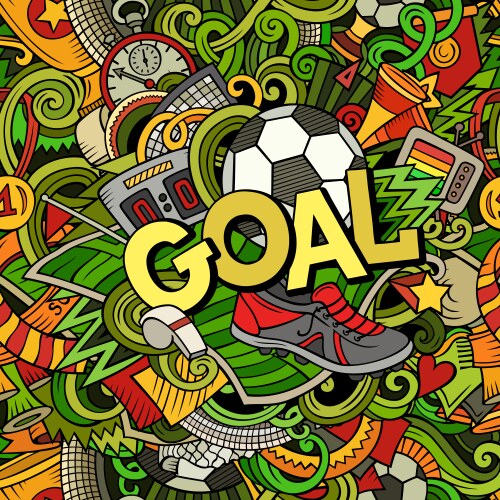Soccer cartoon doodle Royalty Free Vector Image