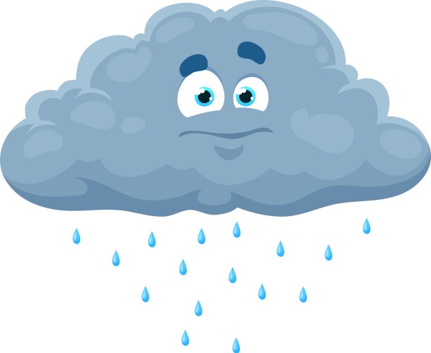 Rainy Day Cartoon HD Cartoon Cloud Character Rain Rainy Weather PNG