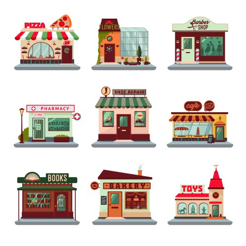 Public building set 5 Royalty Free Vector Image