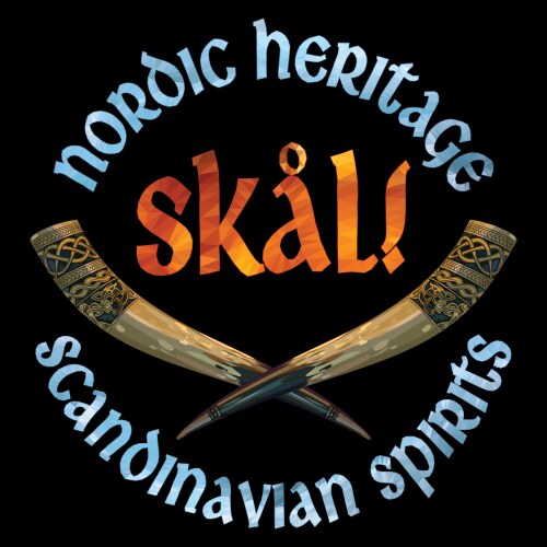 Drinking viking horn two crossed horns Royalty Free Vector