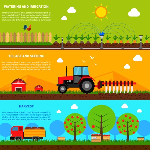 Farm banner set Royalty Free Vector Image - VectorStock