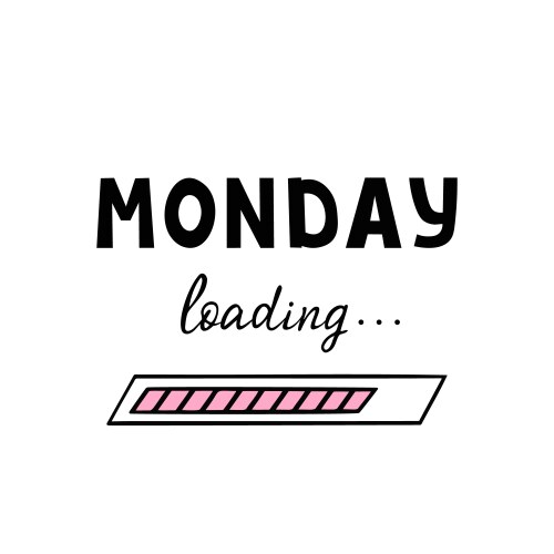 Wednesday loading day of week for printing Vector Image