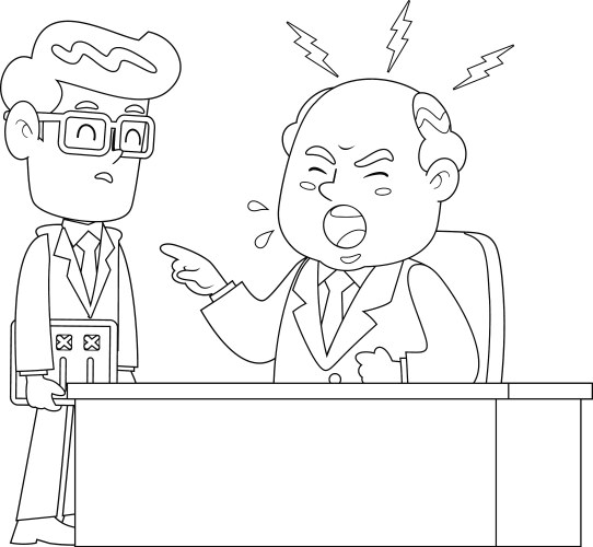 Angry businessman cartoon Royalty Free Vector Image