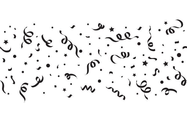 Streamers Clipart Black And White