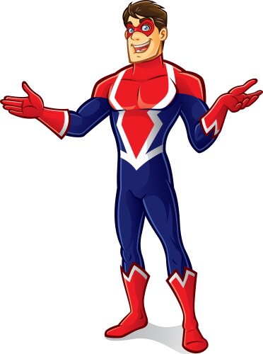 Superhero back isolated Royalty Free Vector Image