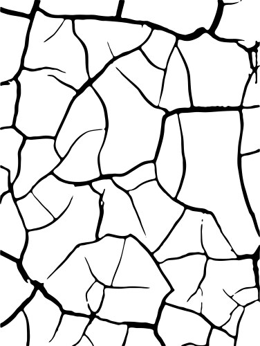 Ground cracks breaks on land surface top view Vector Image