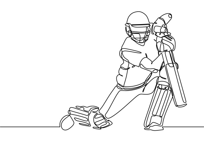 Cricket Player Sketches Vector Images (over 790)
