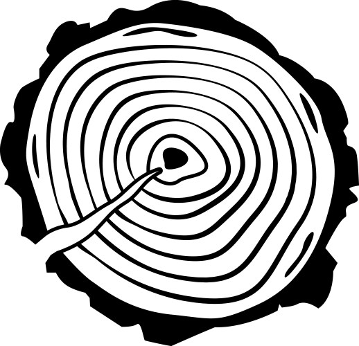 Hand drawn tree symbol Royalty Free Vector Image