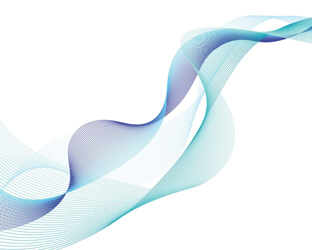 Abstract blue waves Royalty Free Vector Image - VectorStock