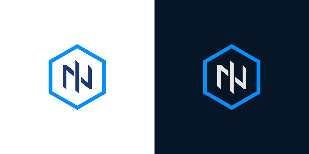 Modern and unique n logo design Royalty Free Vector Image