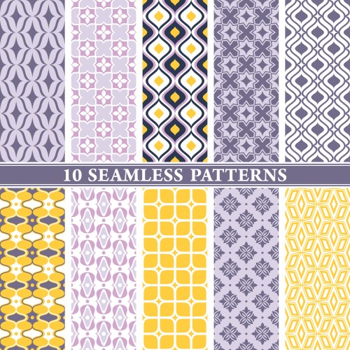 Seamless wallpaper patterns Royalty Free Vector Image