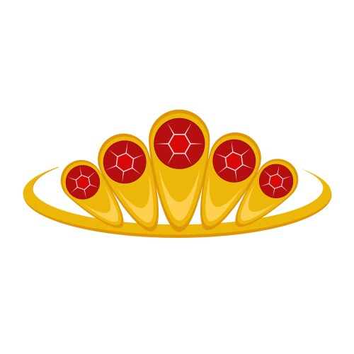 Royal crown with ruby stone Royalty Free Vector Image