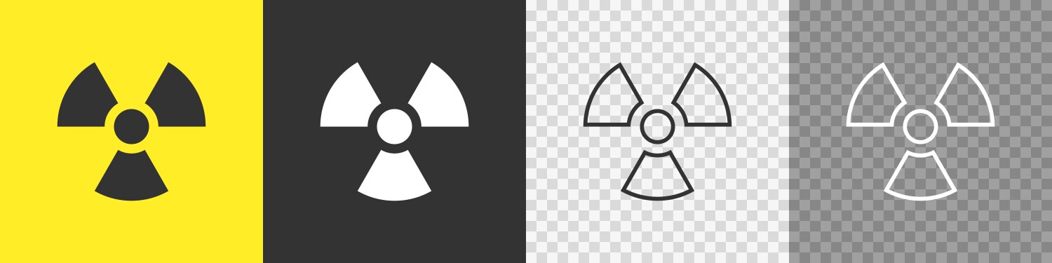 Radioactive and toxic threat sign Royalty Free Vector Image