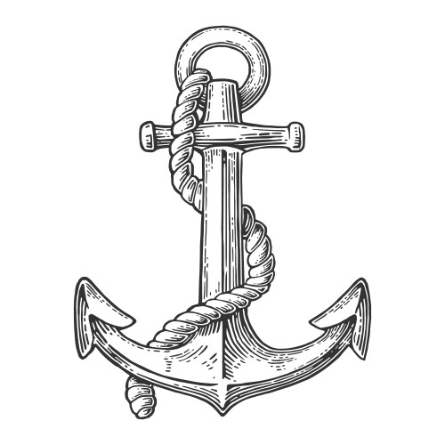 Vintage Octopus & Anchor Sketch – Royalty-Free Vector | VectorStock
