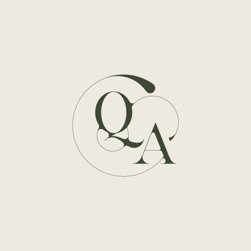 Beautiful monogram initial elegant line concept Vector Image