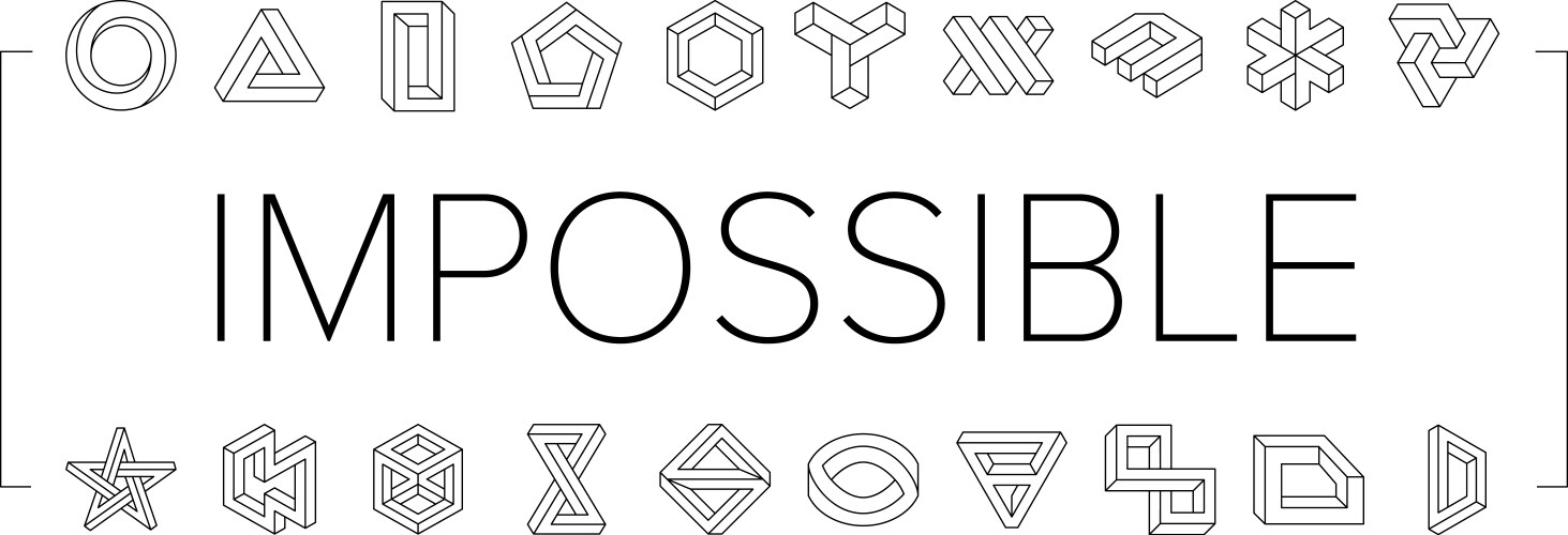 Impossible shapes optical objects Royalty Free Vector Image