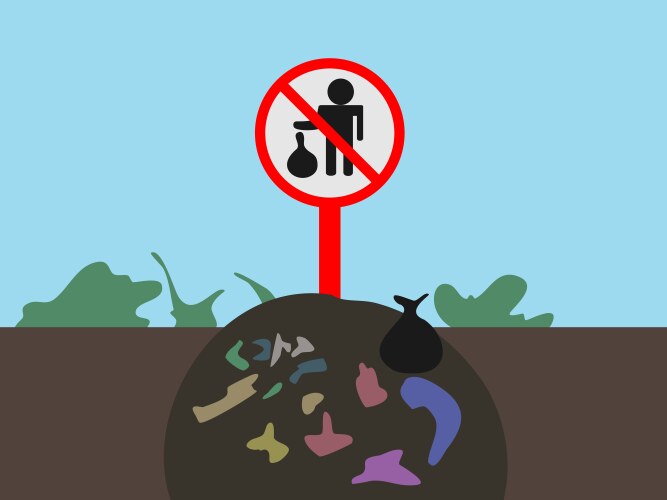 Littering flat design Royalty Free Vector Image
