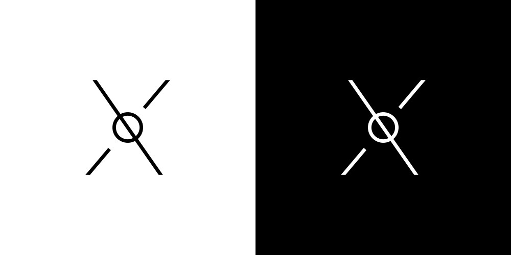 Modern and unique x logo design Royalty Free Vector Image