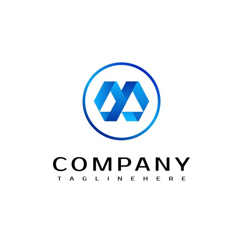 Infinite m letter logo Royalty Free Vector Image