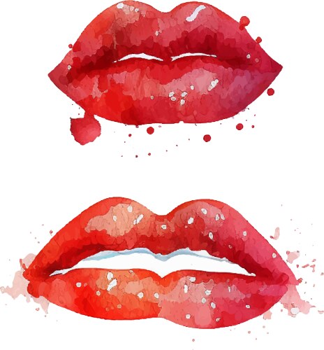 Sexy lips print graphic colorful Royalty Free Vector Image